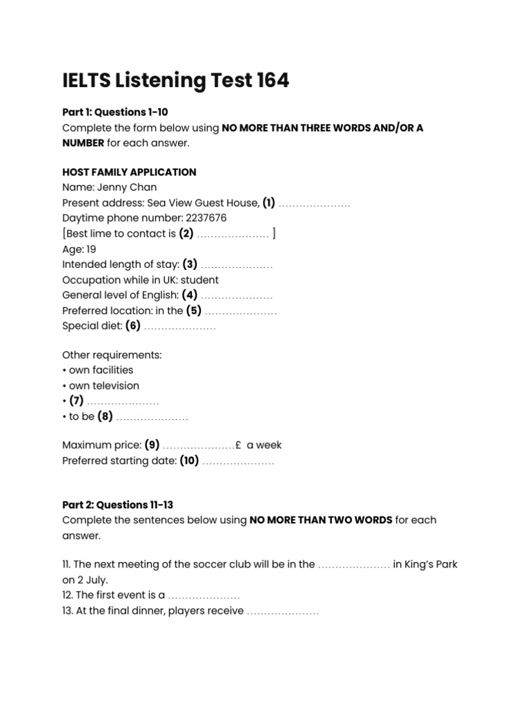 IELTS Listening Test 164 Answers | PDF | Libraries | International ...