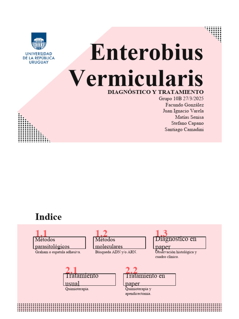 Enterobius%20Vermicularis.pdf | PDF | Medicina CLINICA | Especialidades ...