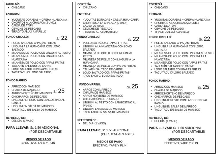 Menu - La Barra | PDF | Mariscos | Comida y bebida