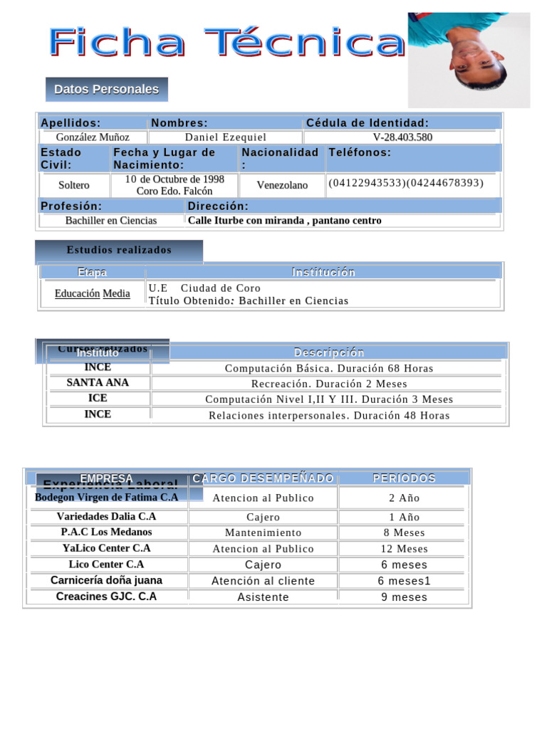 Ficha Curricular | PDF