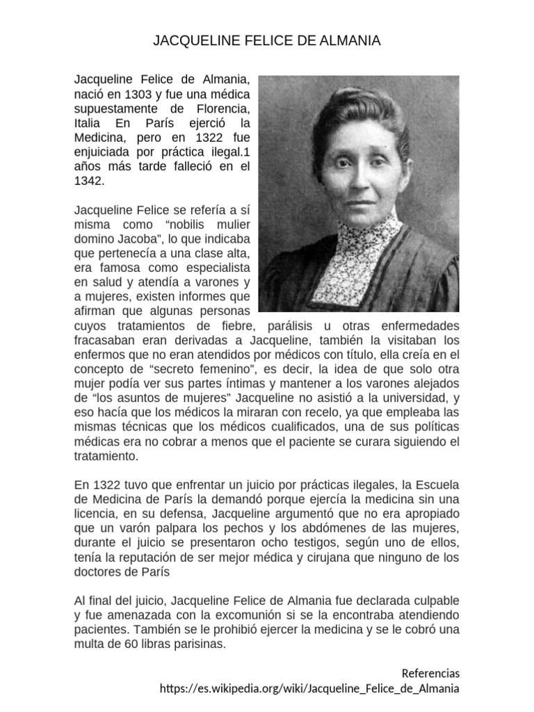 Jacqueline Felice de Almania | PDF