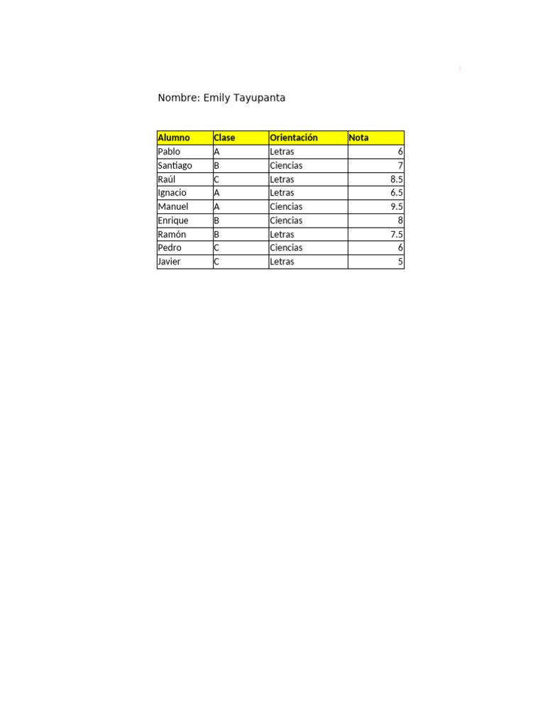 Promedios Con Formula | PDF