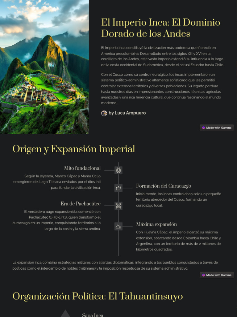 El-Imperio-Inca-El-Dominio-Dorado-de-los-Andes | PDF