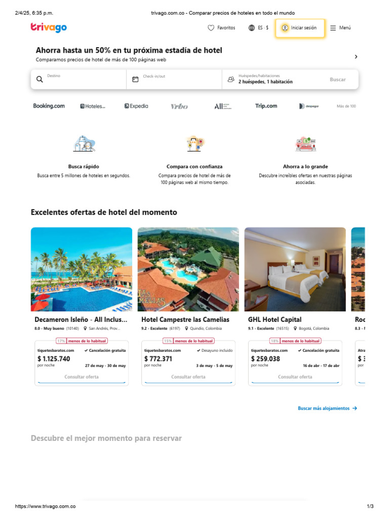 trivago.com.co - Comparar precios de hoteles en todo el mundo | PDF | Industria de la hospitalidad