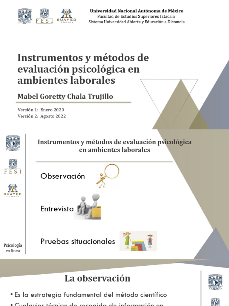 Chala 2022 Instrumentos y Métodos | PDF | Sicología | Observación