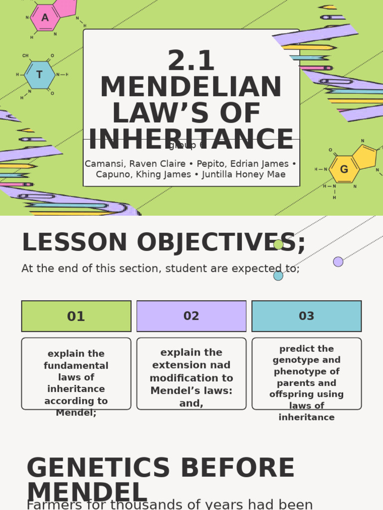 Mendelian Law's of Inheritance 6 - 20250325 - 095436 - 0000 | PDF ...