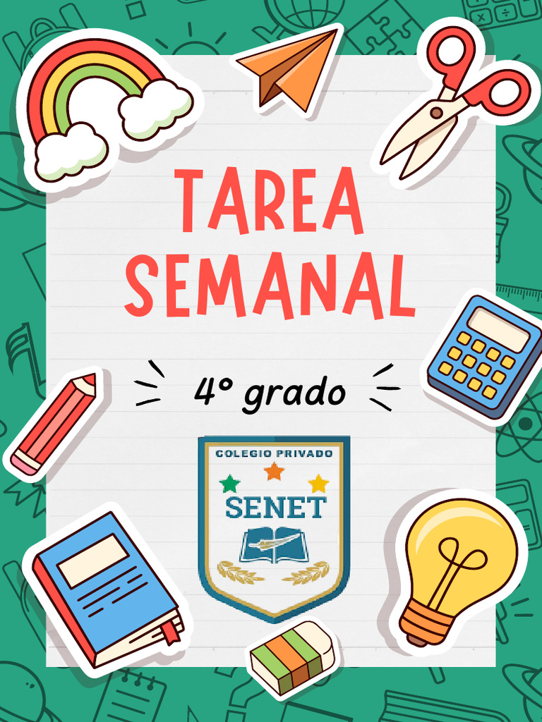Tareas Semanales para 4° Grado | PDF