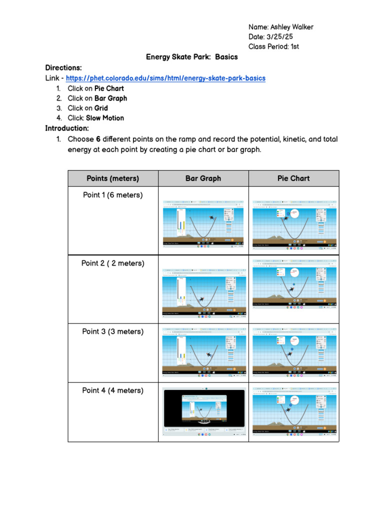 Energy Skate Park | PDF | Potential Energy | Mass