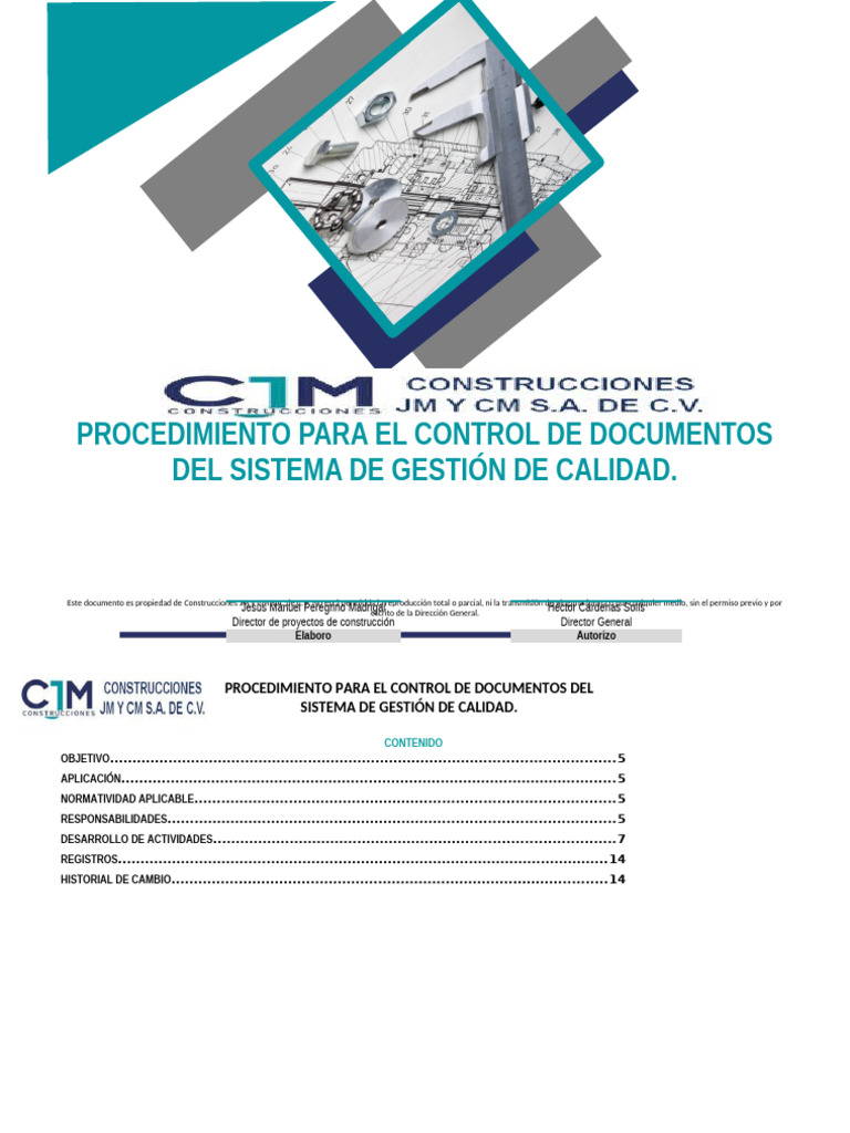 Control de Documentos SGC ISO 9001 | PDF | Sistema de manejo de calidad ...