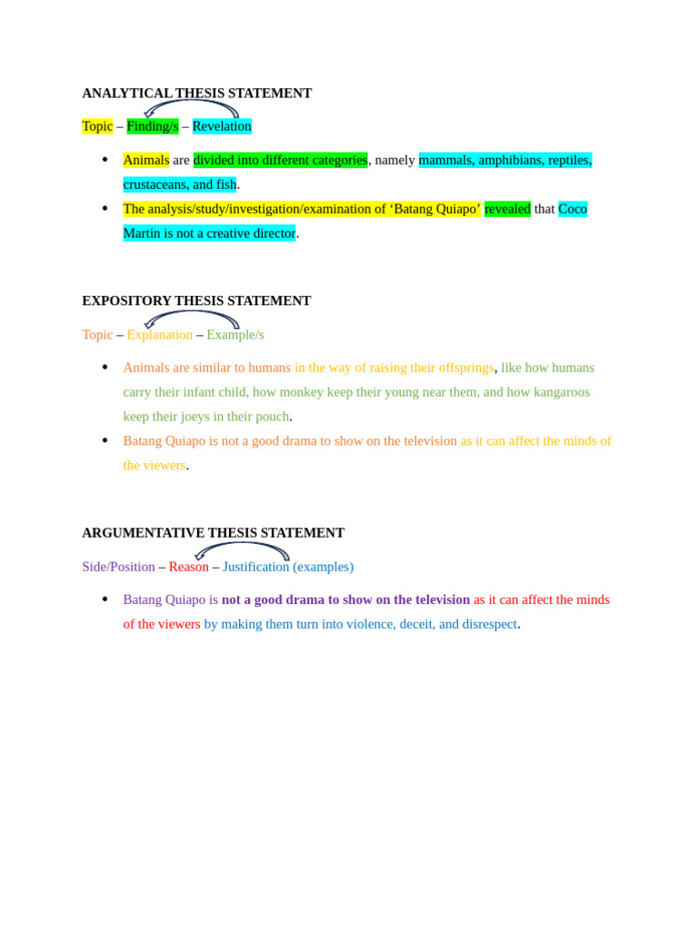 Thesis Statement | PDF