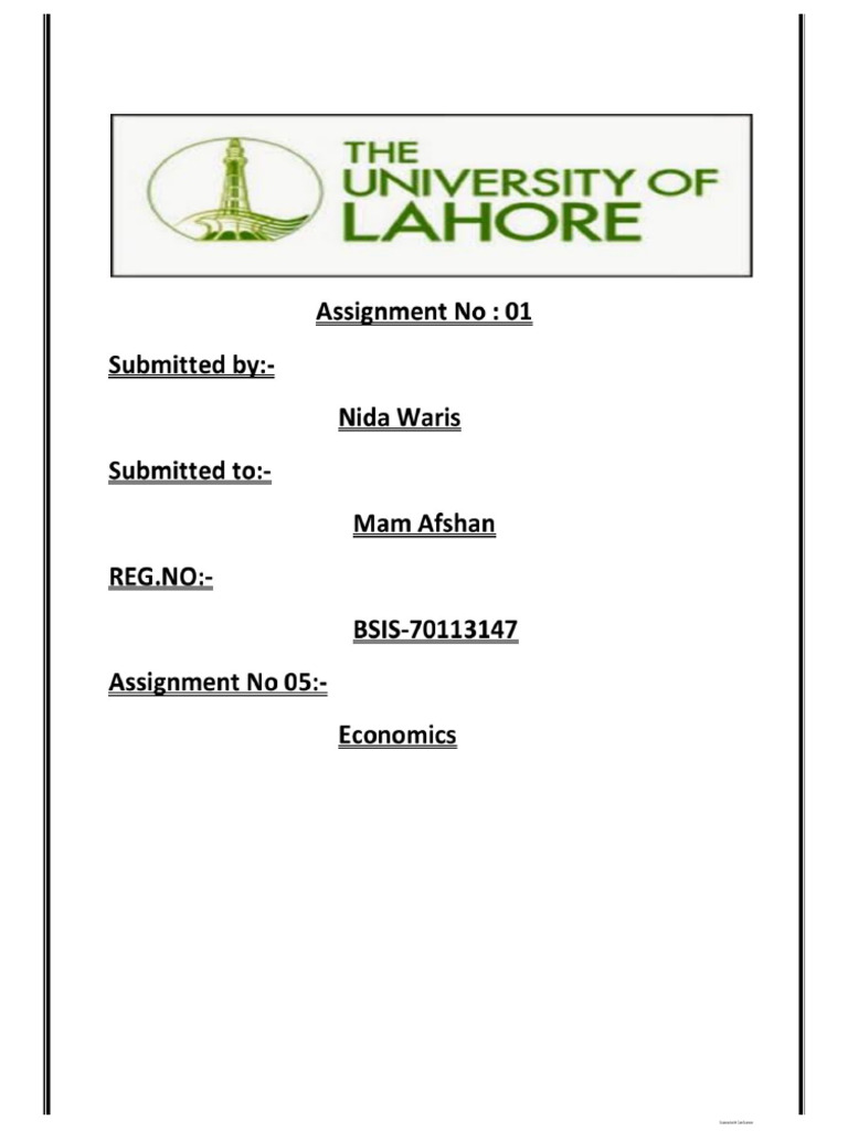 Assignment No | PDF