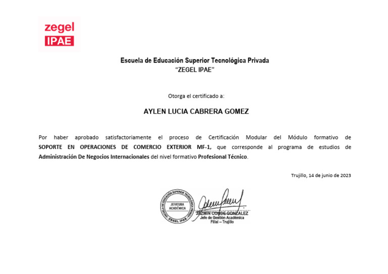 Certificado Modular 3 | PDF