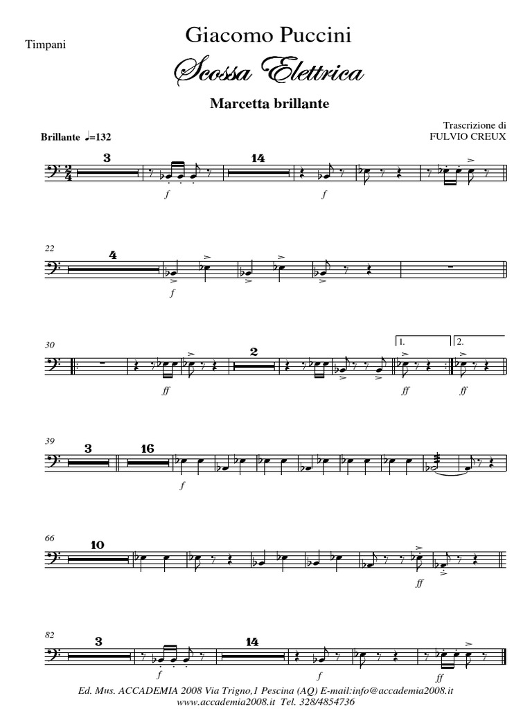Puccini's Timpani Marcetta Brillante | PDF