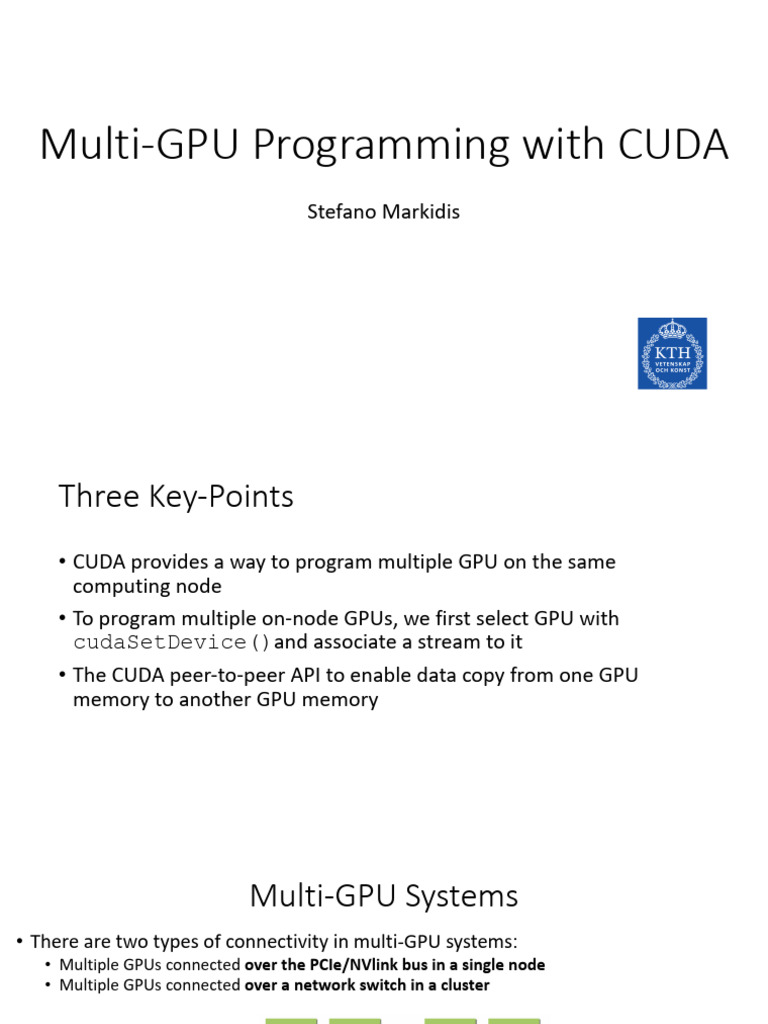 3.3.1 Multi-GPU Programming With CUDA | PDF | Graphics Processing Unit | Peer To Peer