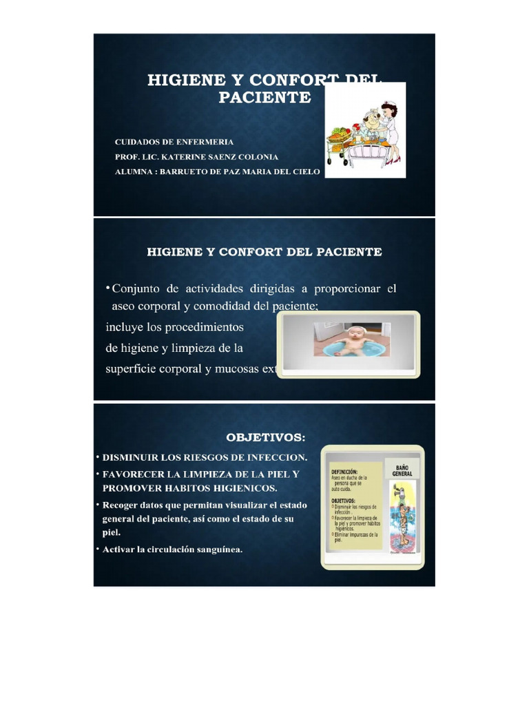 Higiene y Confort Del Paciente | PDF
