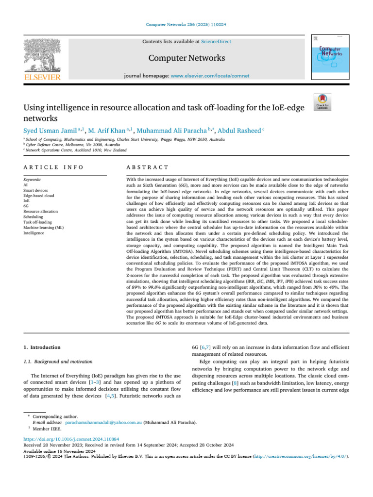 Offloading Edge Networks | PDF | Scheduling (Computing) | Computer Network