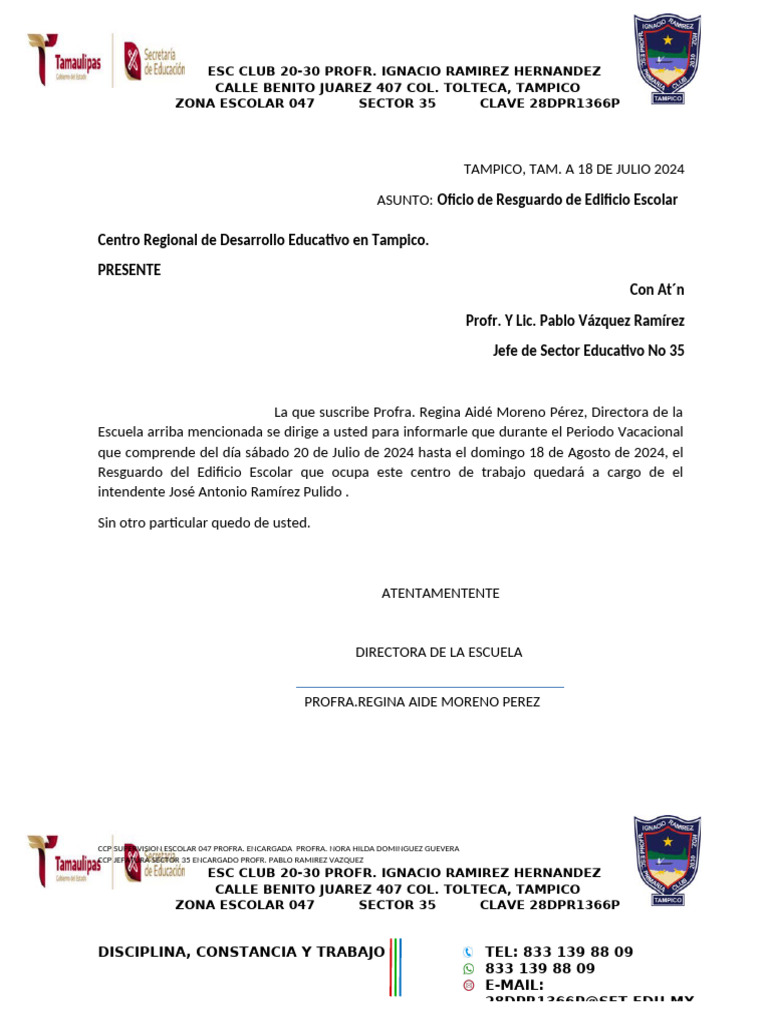 Resguardo Escolar y Laboratorio 2024 | PDF