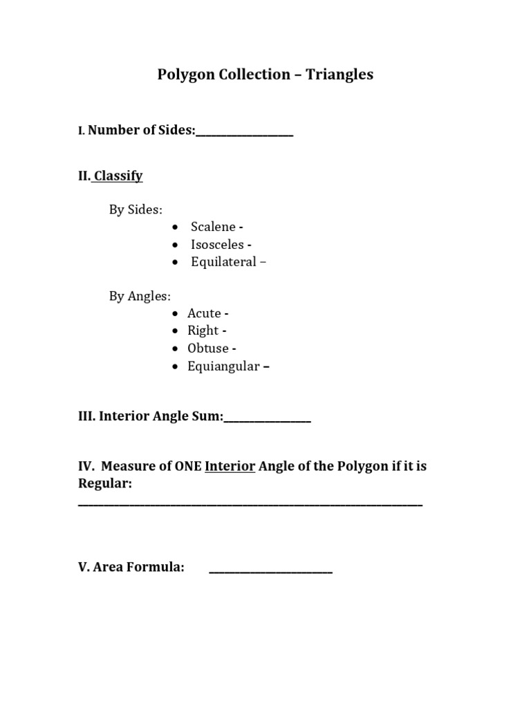 Polygon Collection - Triangles-1 | PDF