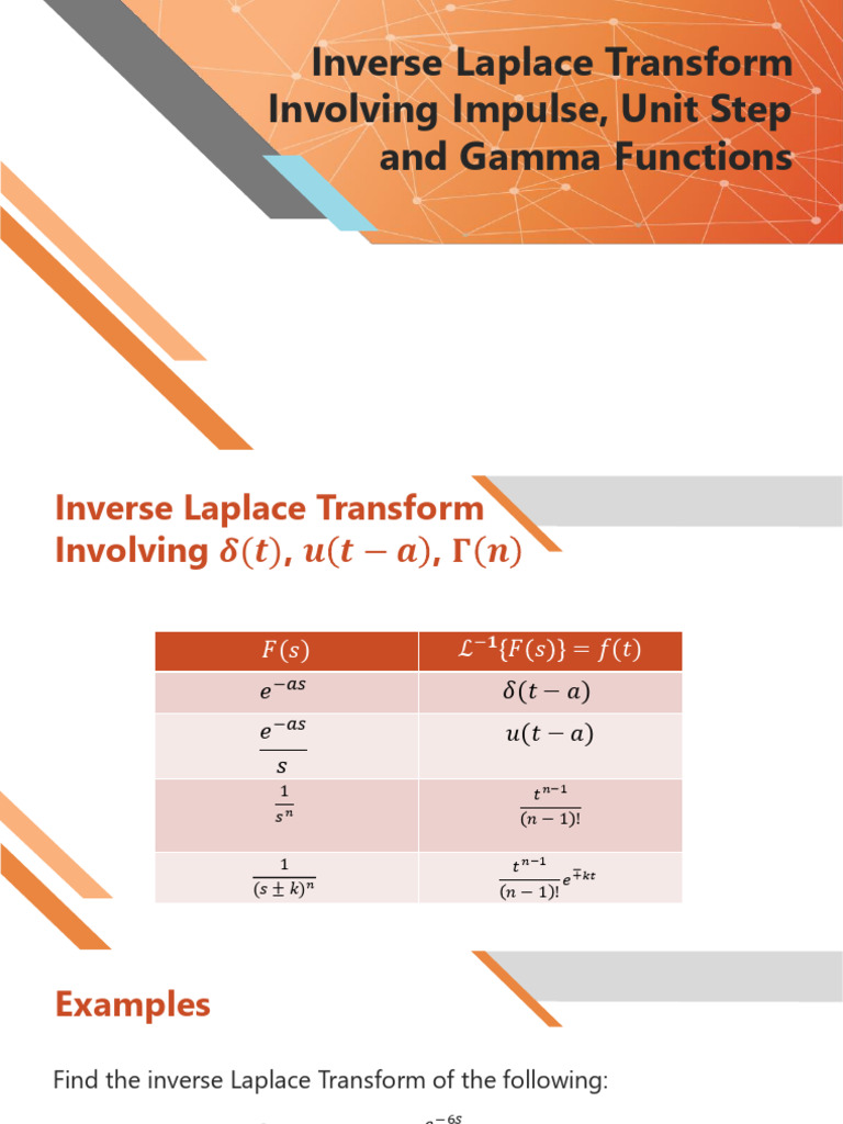 Inverse Laplace Transform with Gamma Functions | PDF | Laplace ...