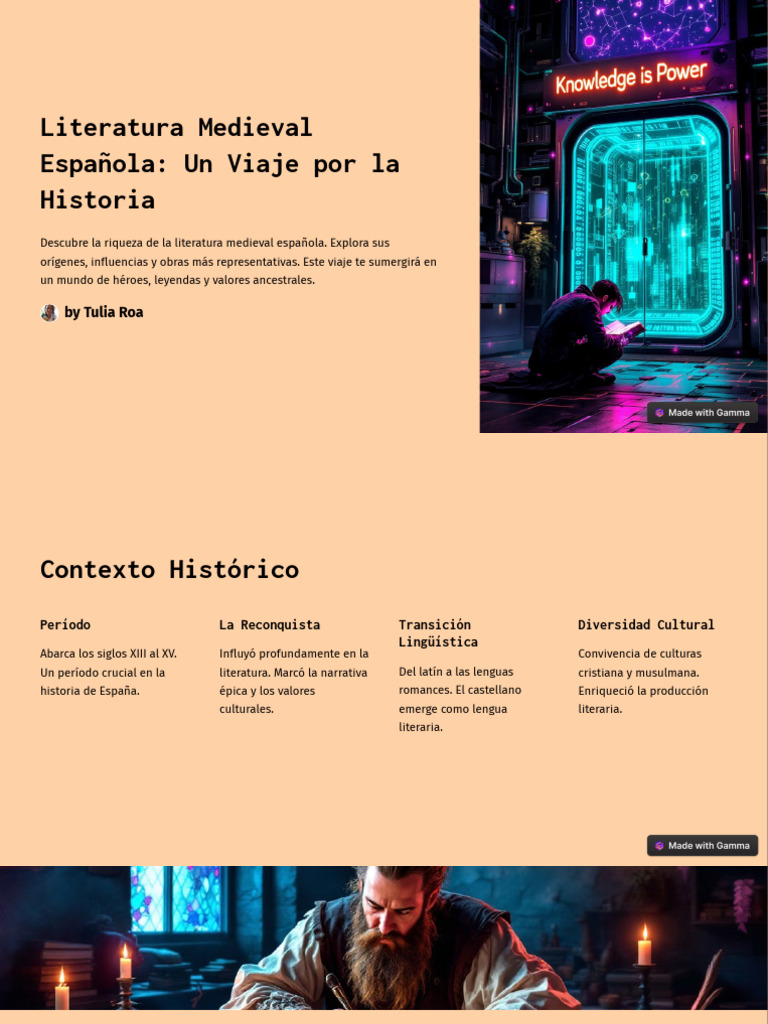 Literatura Medieval Española: Historia y Obras | PDF | Literatura ...