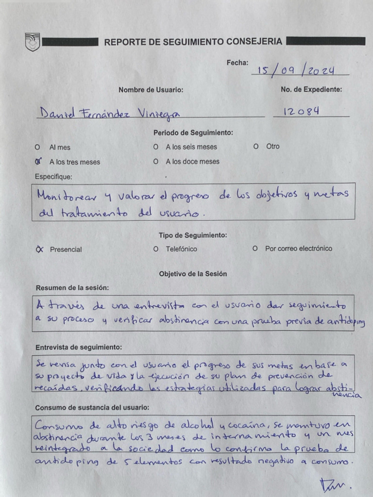 Reporte de Seguimiento | PDF