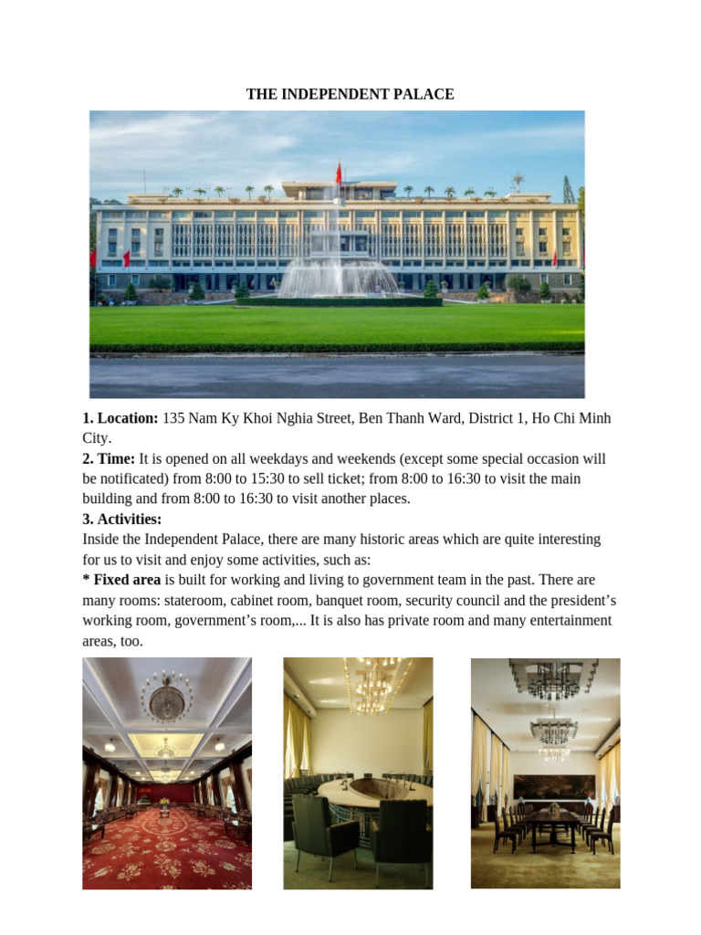 The Independent Palace (Nhóm 8) | PDF