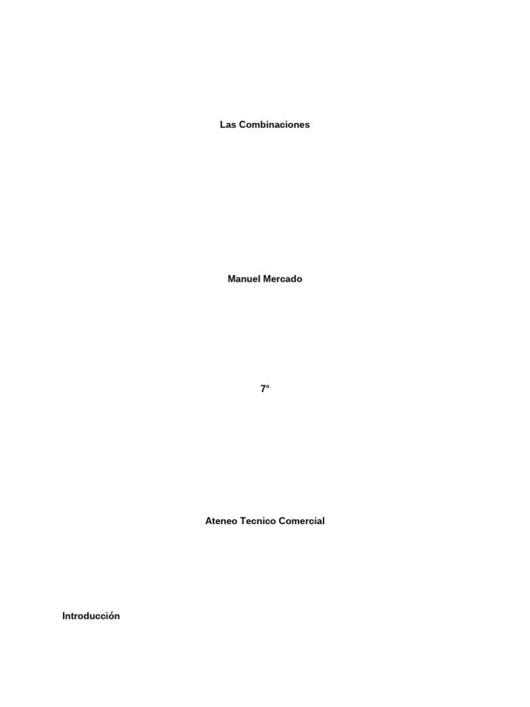 Las Combinaciones | PDF | Permutación | Probabilidad