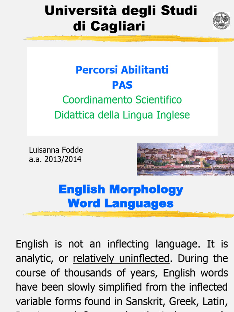 Pas Fodde Morphology | PDF | Morphology (Linguistics) | English Language