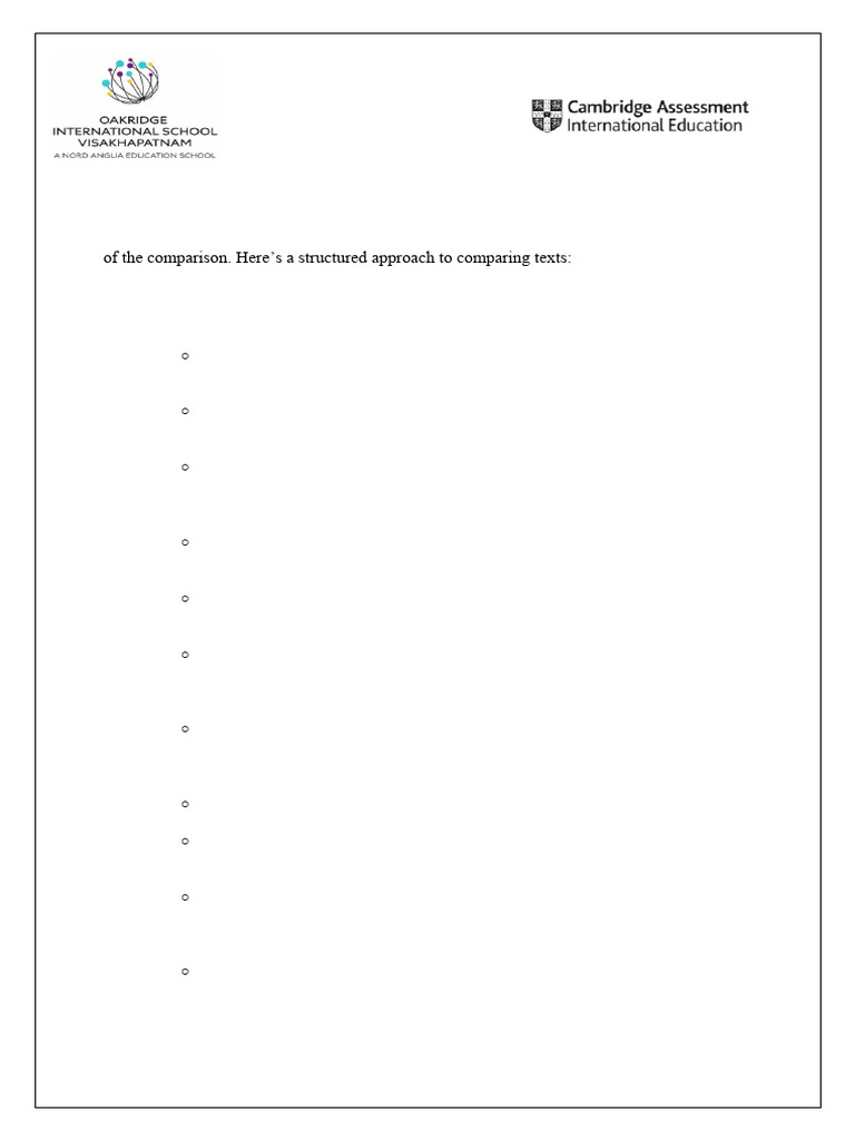 T - How To Compare Two Texts (Tips and Strategies) Class 8A | PDF ...
