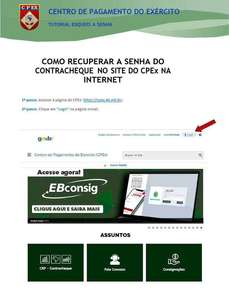 Tutorial Esqueci Senha | PDF