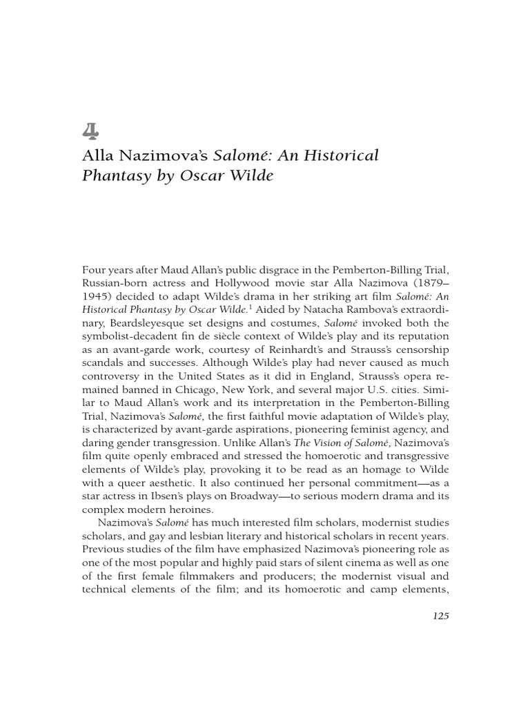 Nazimova's Salomé: Feminist Film Legacy | PDF | Henrik Ibsen