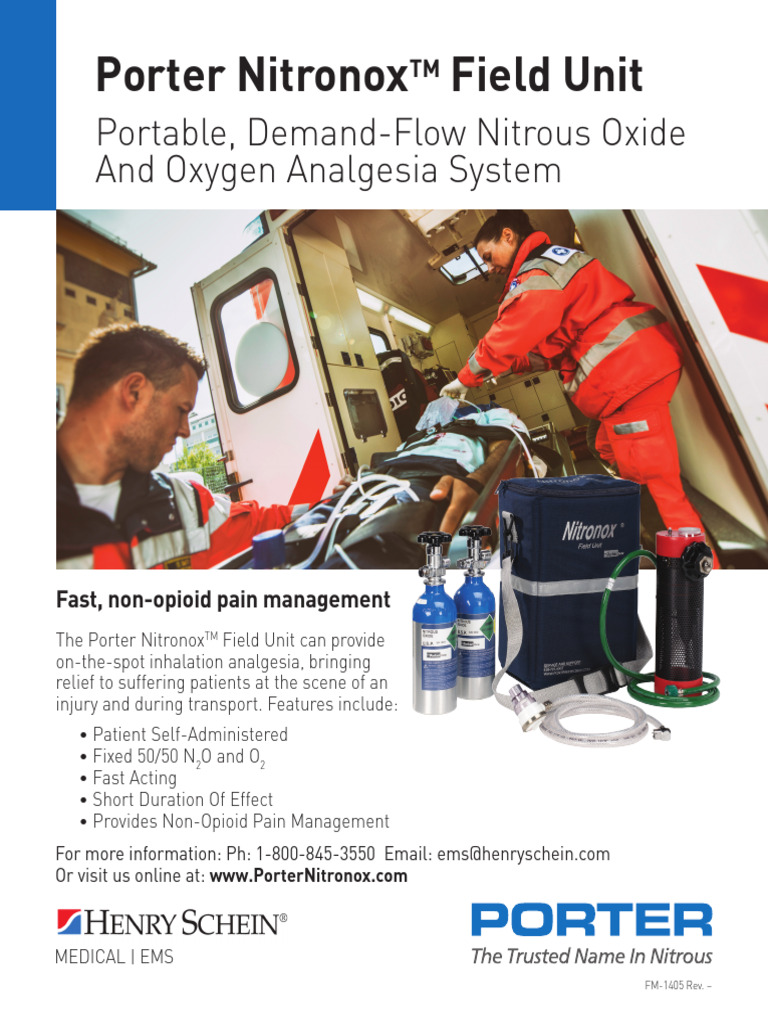 Porter Nitronox Field Unit Non Opioid FM 1405 | PDF