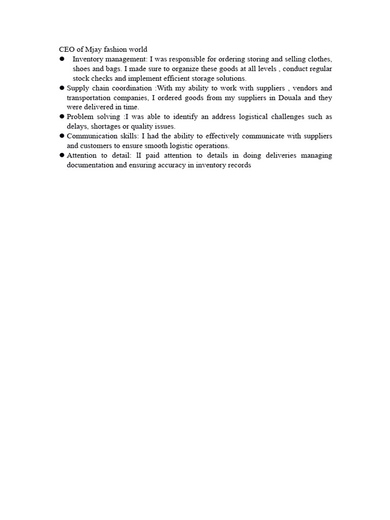 CEO of Mjay Fas | PDF