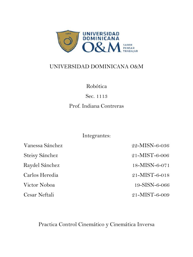 Práctica Cinemática Grupo#3 | PDF