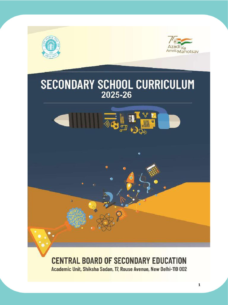 CBSE Secondary Curriculum 2025-26 | PDF | Pedagogy | Learning