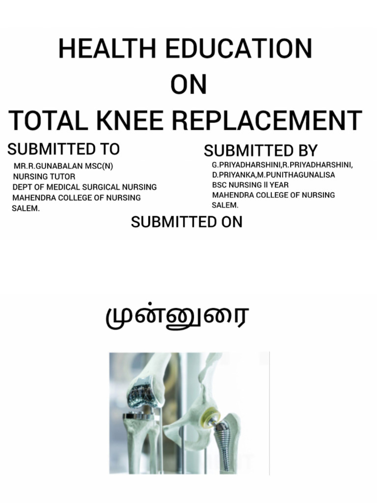 Total Knee Replacement Pdf