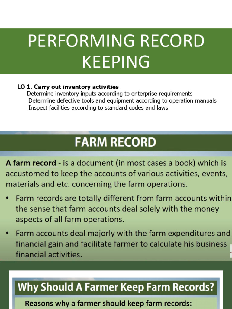 Perfroming Record Keeping | PDF