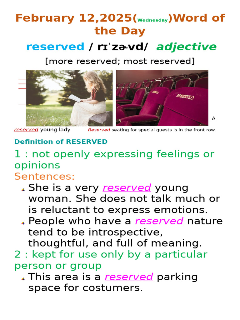 February 12 Word of The Day | PDF