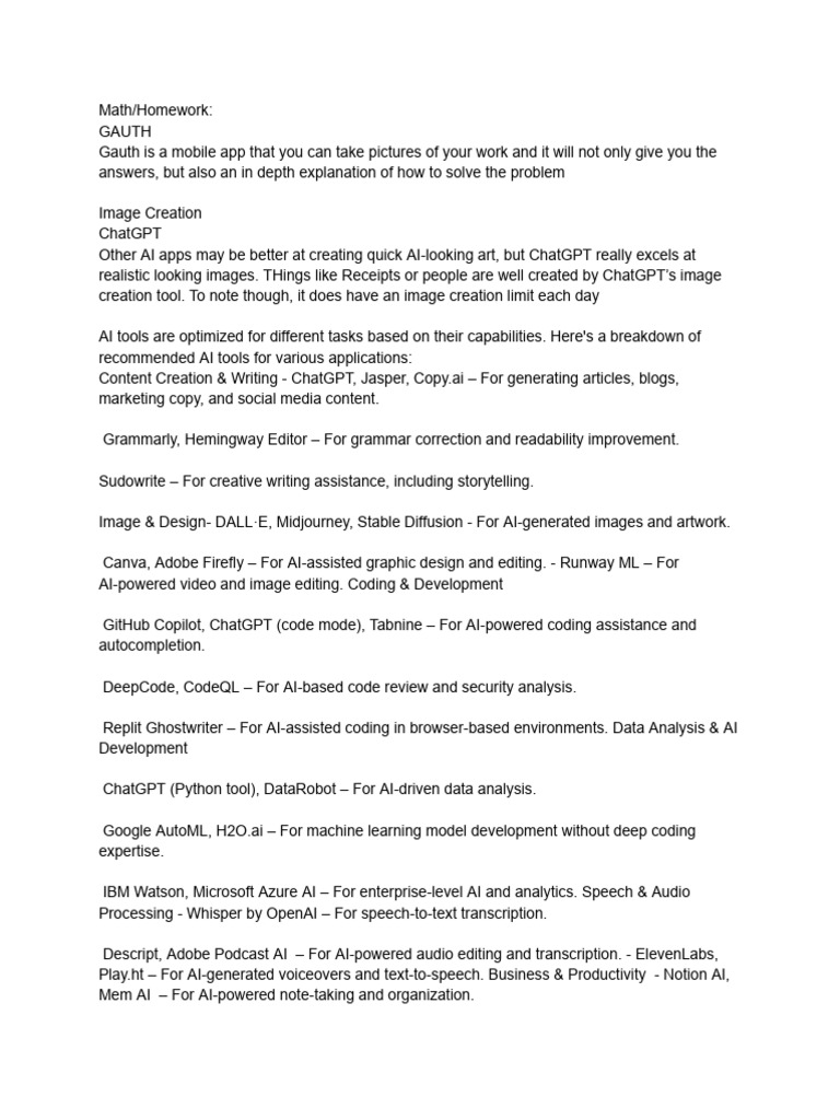 AI Tools and How To Use Them | PDF