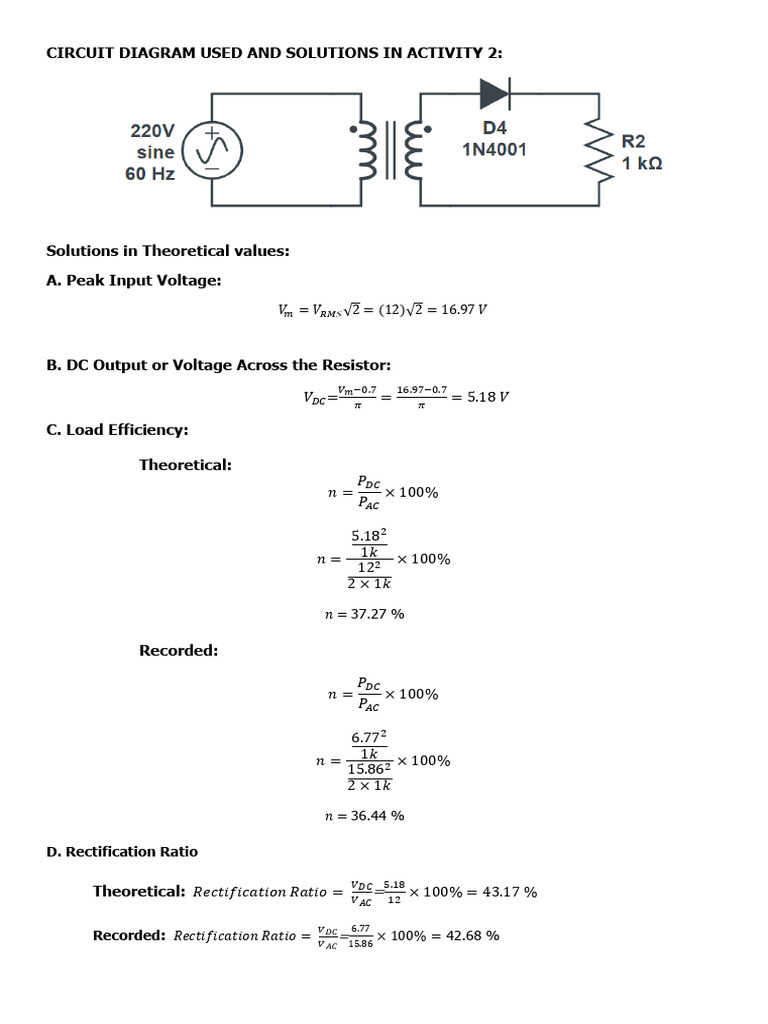 ECE-1-LAB.-1-Copy | PDF | Rectifier | Computer Engineering