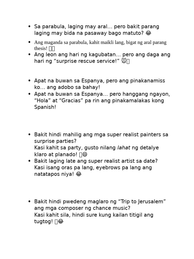 1st Grading Topic Jokes | PDF