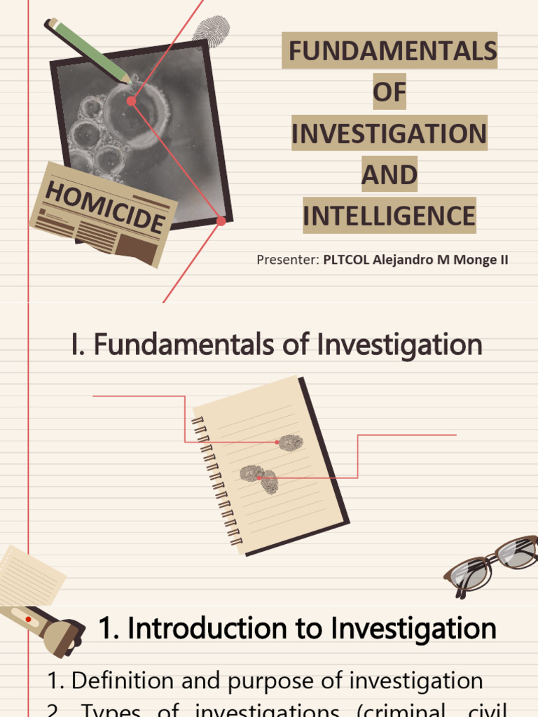 Investigation and Intelligence Fundamentals | PDF | Military ...