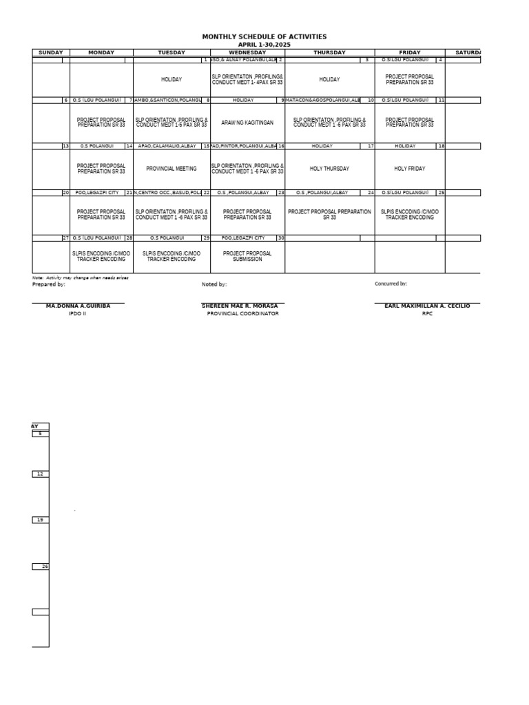 Guiriba-msa April 2025(Autorecovered) | PDF | April Observances ...