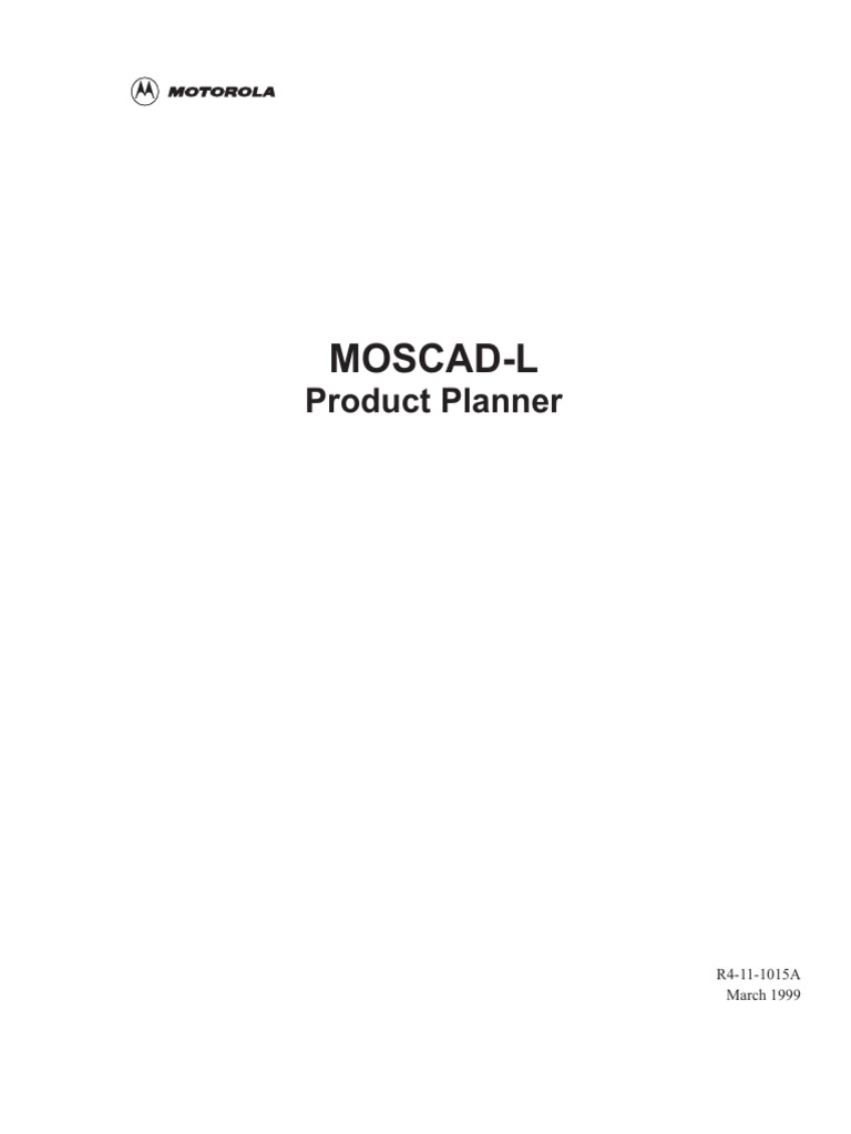 MOSCAD-L System Planner | PDF | Relay | Radio Spectrum