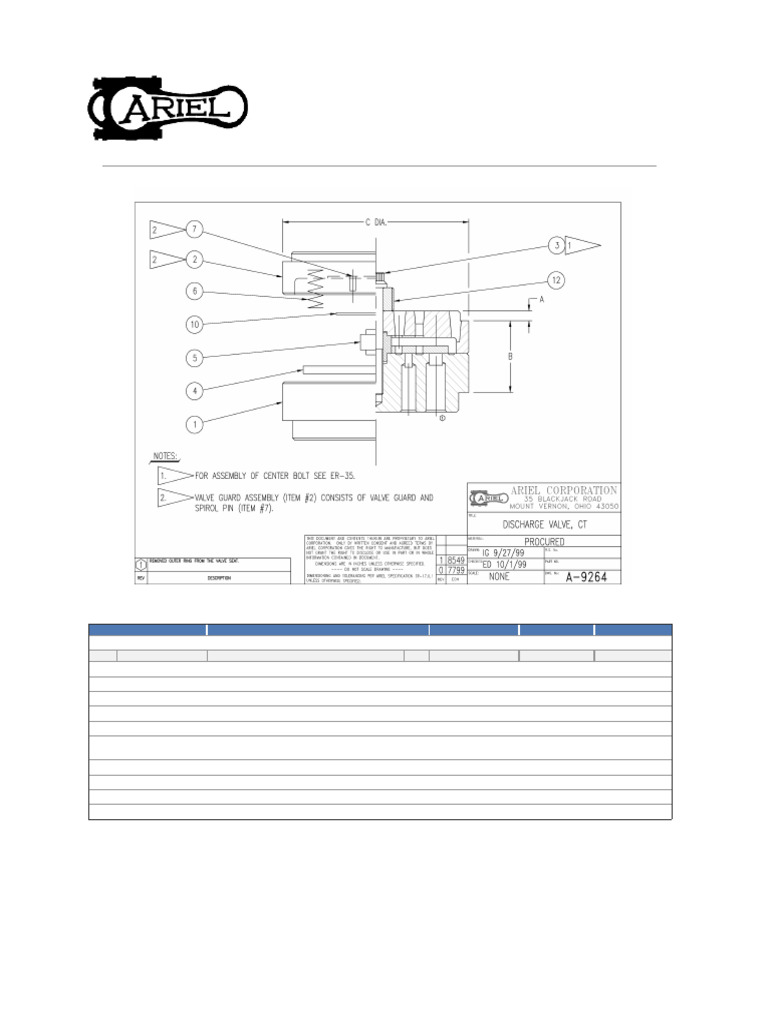Ariel Valve Component B 2230 V | PDF | Mechanical Engineering | Machines