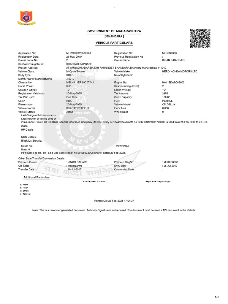 Vahan - Parivahan.gov - in Vahanservice Vahan Ui Eapplication formFeeRecieptPrintReport - XHTML ...