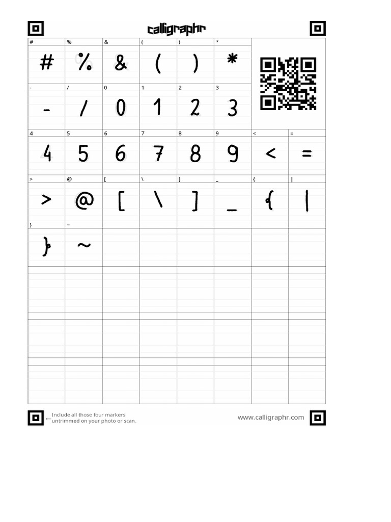 Calligraphr Template 2 | PDF