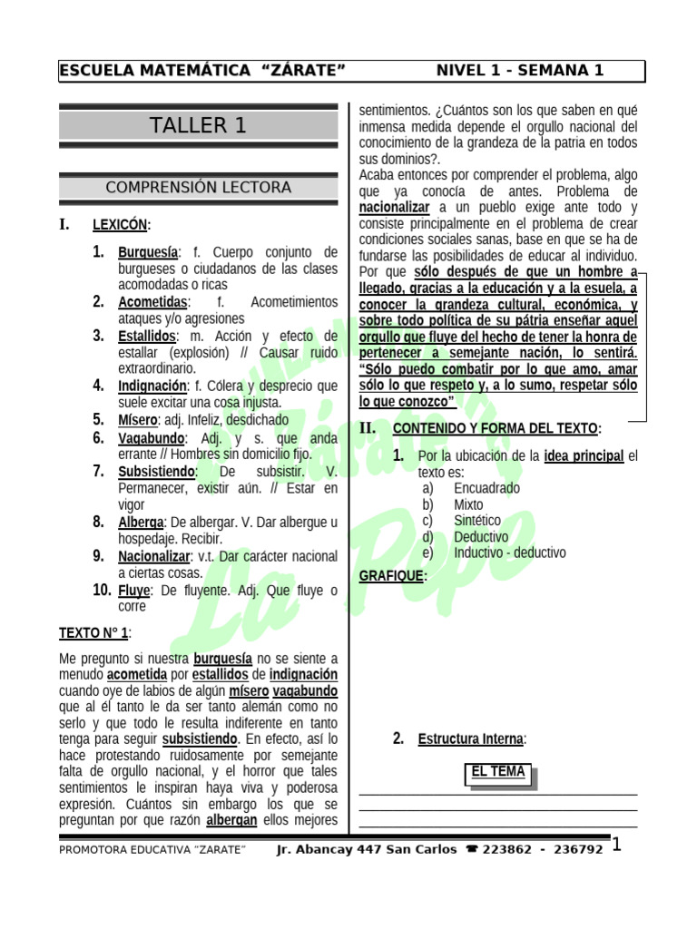 RAZ. VERB.- COMP. TEXT | PDF | Razonamiento deductivo