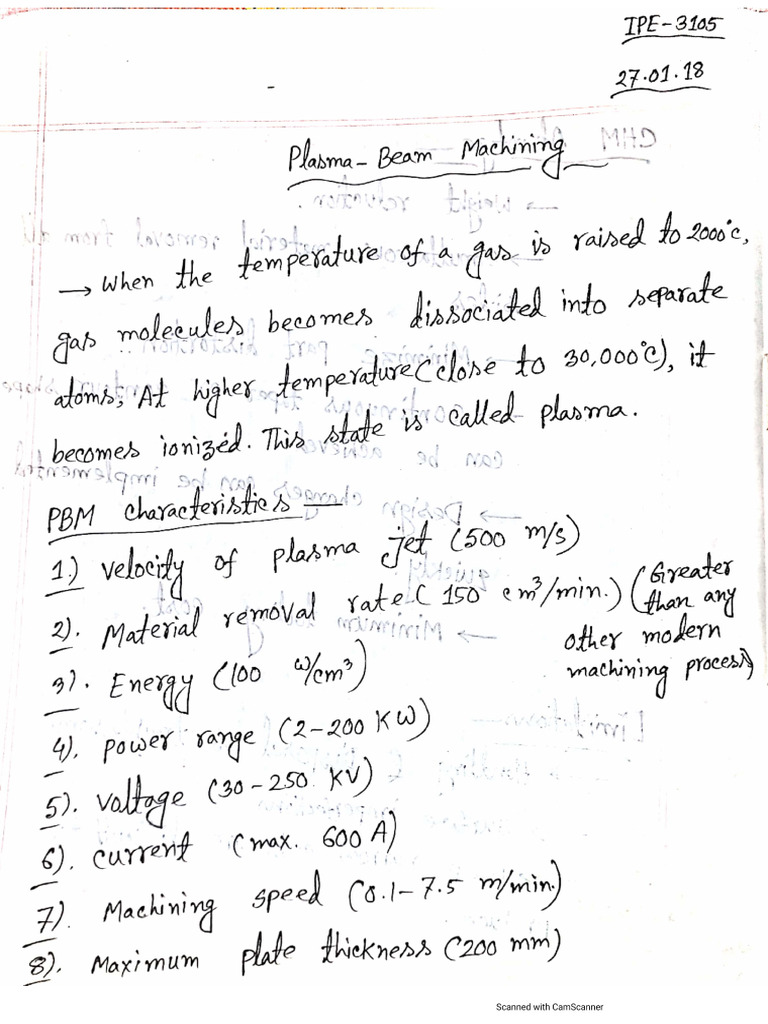 Plasma Beam Machining | PDF