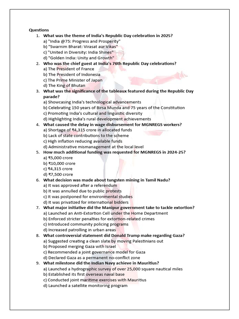 27-01-2025 Daily GK Clat Community | PDF | Gaza Strip